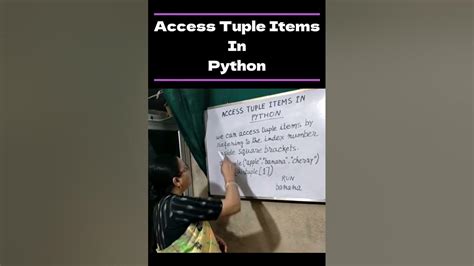 Access Tuple Item Python Python Pythontutorial Shorts