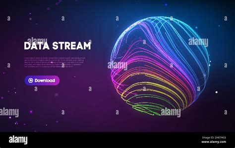 Abstract Purple Data Stream Abstract Digital Background Cloud Technology Big Data Technology