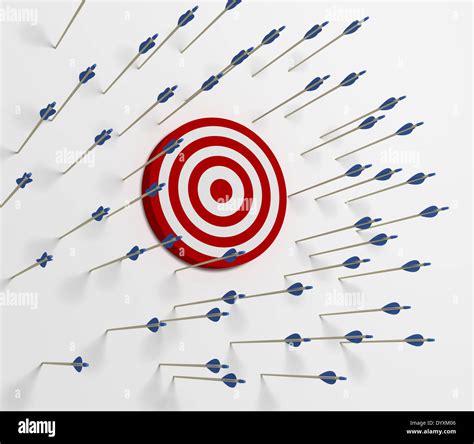 Tens Of Arrows That Have Missing The Target Stock Photo Alamy