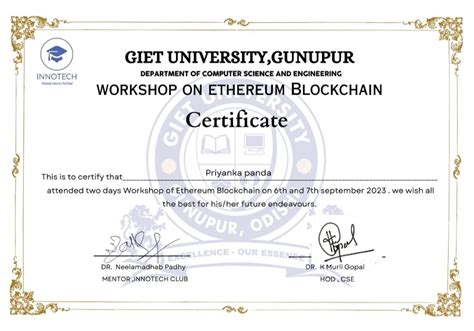 Priyanka Panda On Linkedin Blockchaindevelopment Workshopexperience Workshopsuccess