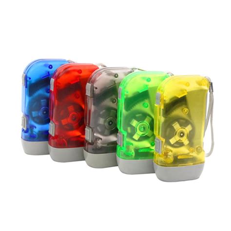 3 Led Hand Pressing Flashlight Dynamo Crank Power Wind Up Flashlight Torch Light Hand Press