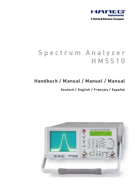 Graphic Equalizer With Spectrum Analyzer Hameg Spectrum Analyzer