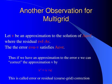 Ppt Basic Iterative Methods And Multigrid Ideas Powerpoint