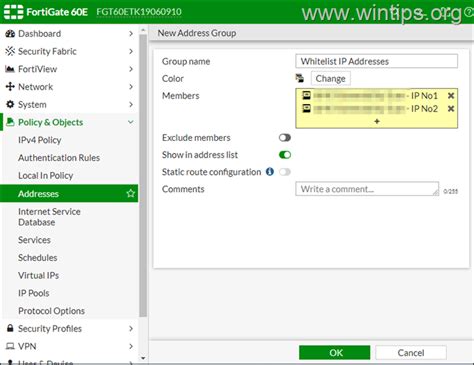 How To Whitelist An External Ip Address In Fortigate Firewall
