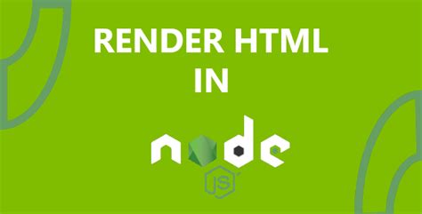 How To Render HTML File In Express JS VR SoftCoder