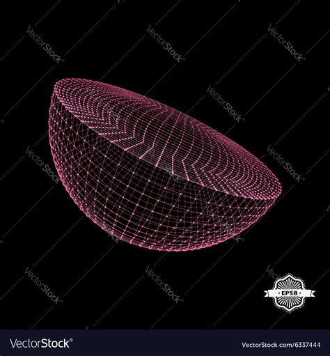 Half Sphere 3d Royalty Free Vector Image Vectorstock