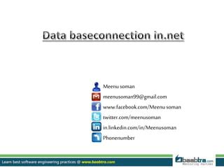 Database Connectivity In Asp Net