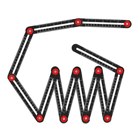 Multi Angle Ruler Positioning Tools Ceramic Tile Opening Perforated Template Tool Multi Fold