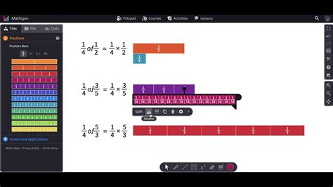 Multiplying Fractions Using Polypad Youtube