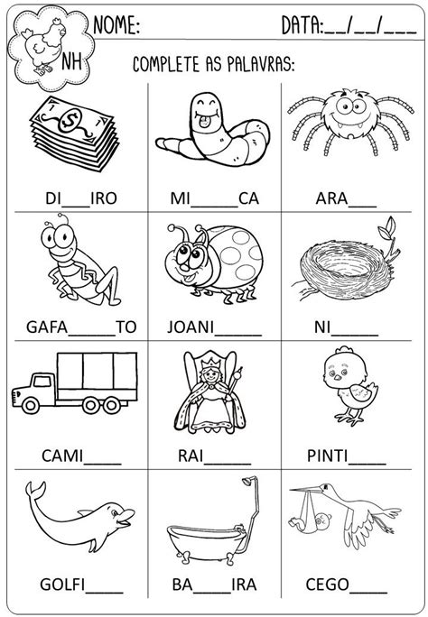 Atividades Ch Nh E Lh Artofit