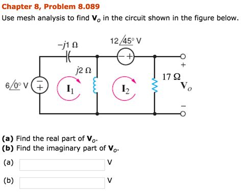 Solved Use Mesh Analysis To Find Vo In The Circuit Shown In