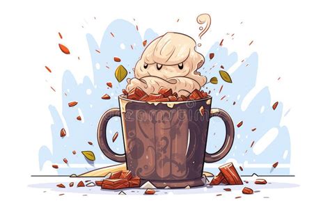 A Steamy Cocoa Mug With Chocolate Shavings On Top Stock Image Image Of Chocolate Steamy