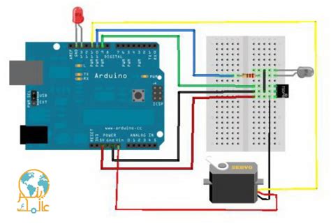 اردوينو حساس المسافة ومحرك سيرفو Arduino Infrared Ir Sensor Servo ابتكر عالمك