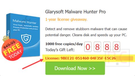 Glary Malware Hunter Pro 1 Year License Code Download
