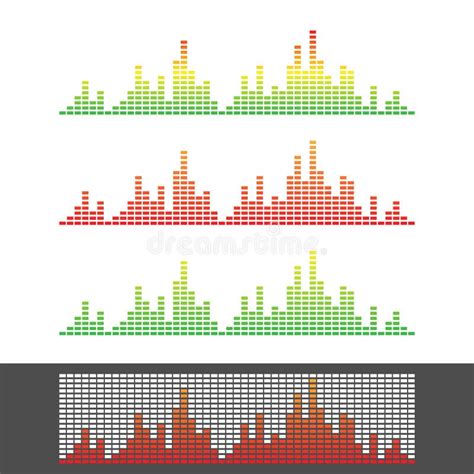 Waveform Shape Soundwave Audio Wave Graph Set Stock Vector Illustration Of Level Green