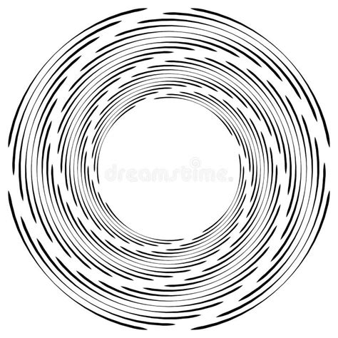Abstract Monochrome Spiral Vortex With Radial Radiating Circle Stock Vector Illustration Of