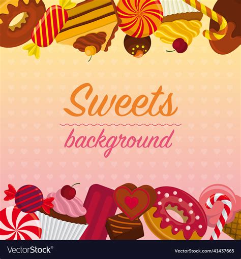 Colorful Sweet Background Royalty Free Vector Image