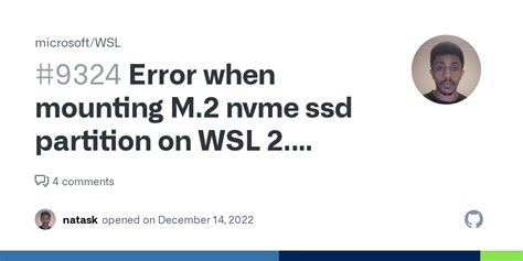 Error When Mounting M2 Nvme Ssd Partition On Wsl 2 Wslservice