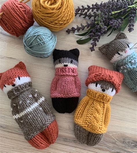 Pocket Buddies Knitting Pattern Etsy Canada Strickpuppe Häkeln