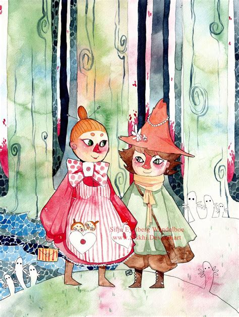 The Mymble And The Joxter By Siljavich Moomin Tove Jansson Cute Art