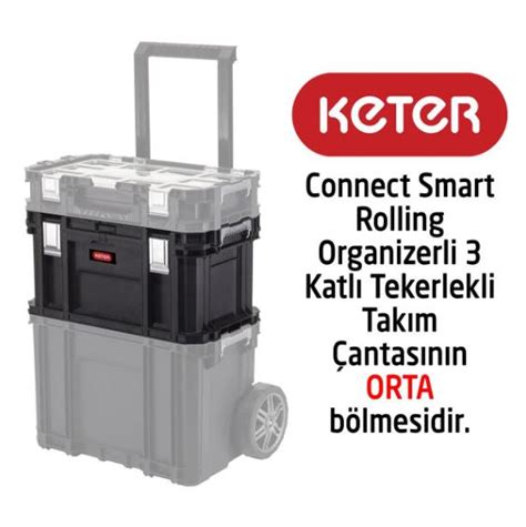 Keter 17205288 Smart Rolling Portatif Çanta 21.4'' - Takım Çantaları ...