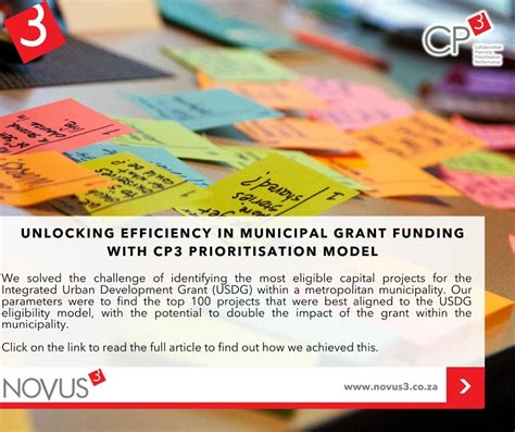 Unlocking Efficiency In Municipal Grant Funding With Cp3 Prioritisation Model Novus3