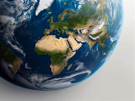 Premium Photo Blue Planet Earth Isolated On White Background Clipping Path Elements Of This