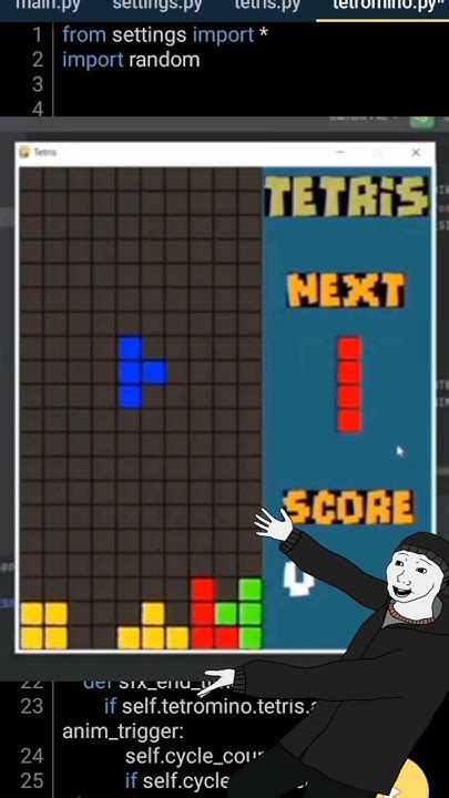 Tetris In Python Coding Programmingtutorial Python Youtube