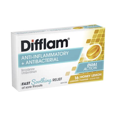 Buy Difflam Honey And Lemon Flavour Regular Lozenges 16 Pack Coles