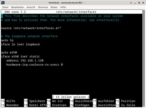 Error Finishing Read LinuxCNC