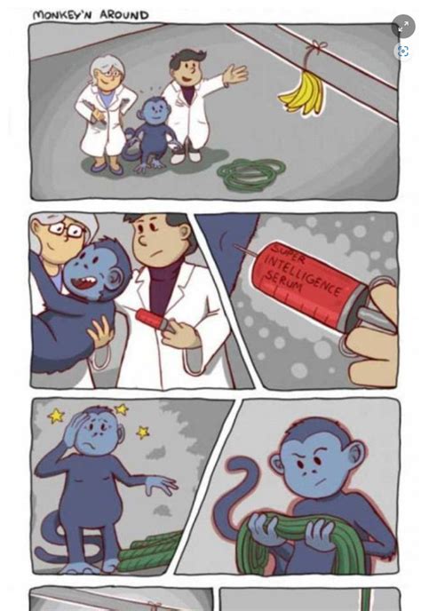 원숭이가 지혜로워지면 생기는 일 판타지 만화 만화 웃긴 밈