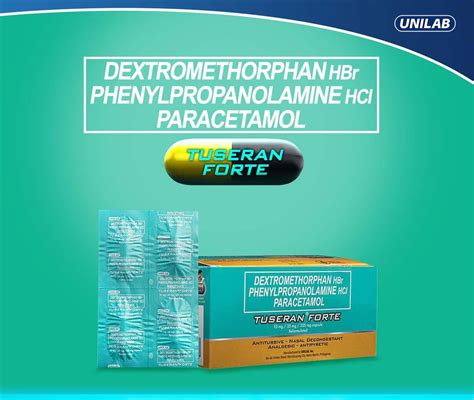 Unilab Tuseran Forte 12 Tablets Medicine For Relief Of Cough Colds And Headache Shopee