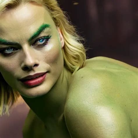 Margot Robbie As Hulk Stable Diffusion