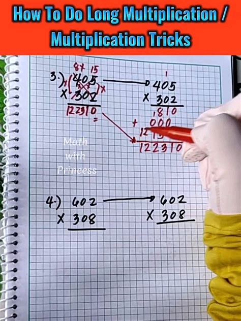 Math Review How To Do Long Multiplication Multiplication Tricks Math Review How To Do Long