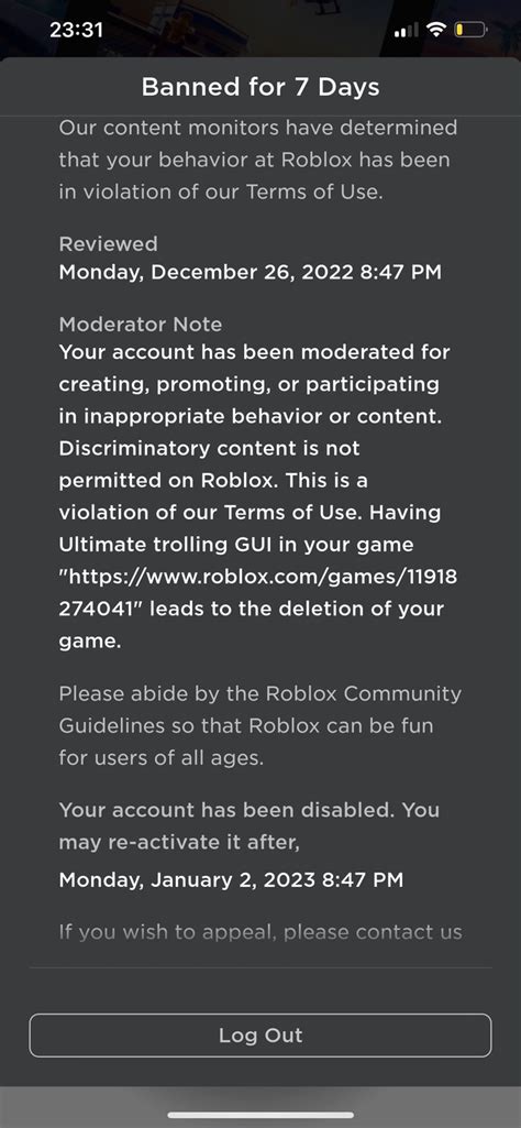 Few Weeks Ago Theres A Ban For Adding Ultimate Trolling Gui To The Game And I Was Like Da