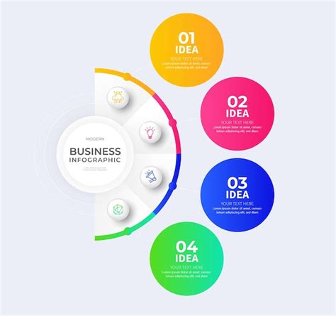 Premium Vector Modern Abstract Colorful Diagram Flowchart Data Circular Infographic Template