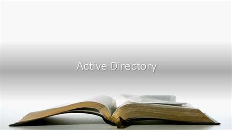 Active Directory Component Ppt