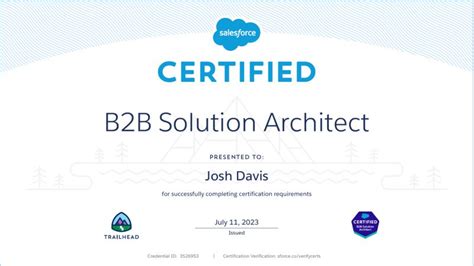 Josh Davis Mba On Linkedin Just Completed The B2b Solution Architect Certification Was
