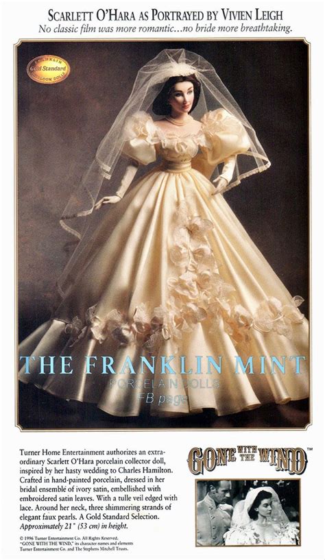 Scarlett Ohara Bride Porcelain Doll Portrayed By Vivien Leigh The