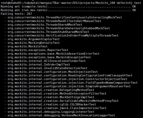 Too Many Failed Test Cases Appear While Using Defects4j Test For