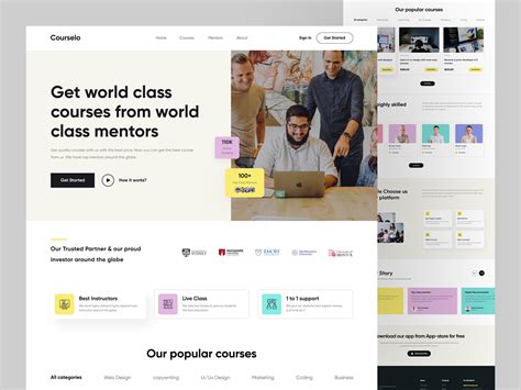 course website design by jawadd on dribbble