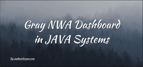 Gray Nwa Dashboard In Java Systems Sap Basis For You