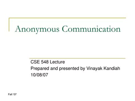 PPT Anonymous Communication PowerPoint Presentation Free Download ID 3990978