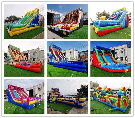 Giant Commercial Water Park Blow Up Slip And Slide Factory Price