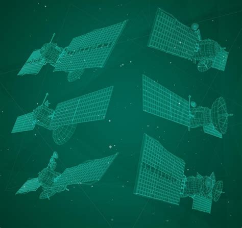 Premium Vector Vector Set Communications Satellite Of Nearearth Orbit Space Technology Of The