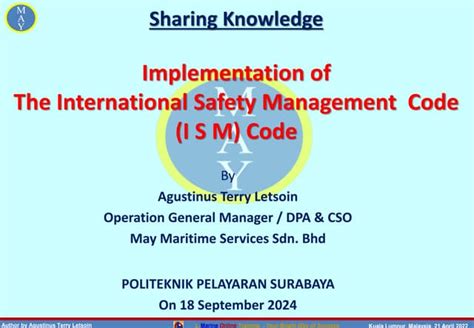 The Implementation Of Ism Code Update 18 Sep 2024 Pdf