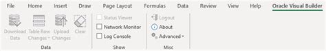 Install Oracle Visual Builder Add In For Excel