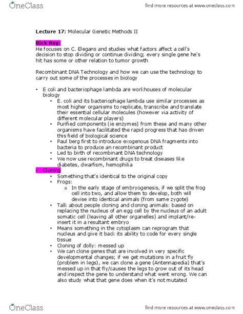 Biol 200 Lecture 17 Lecture 17 Biol 200 Oneclass