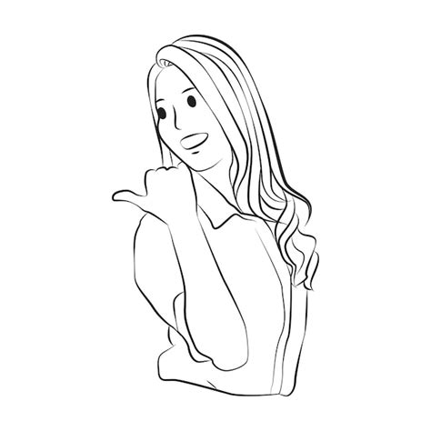 Premium Vector Young Girl Smiling Cheerful Expression