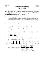Pp09 Soln Pdf STAT 400 UIUC Stepanov Dalpiaz Practice Problems 9 SOLUTIONS The Following Are